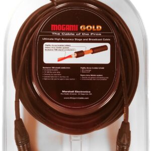 Mogami GOLD STAGE-30 XLR Microphone Cable, XLR-Female to XLR-Male, 3-Pin, Gold Contacts, Straight Connectors, 30 Foot