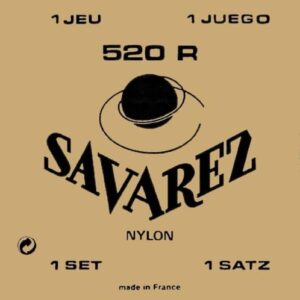 savarez 520r rectified nylon high tension classical guitar strings.