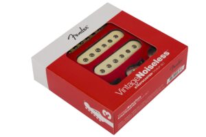 fender vintage noiseless stratocaster pickups set white, 3 pickups