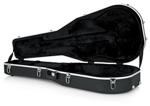 Gator Cases Deluxe ABS Molded Case for Dreadnought Style Acoustic Guitars (GC-DREAD),Black