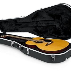 Gator Cases Deluxe ABS Molded Case for Dreadnought Style Acoustic Guitars (GC-DREAD),Black