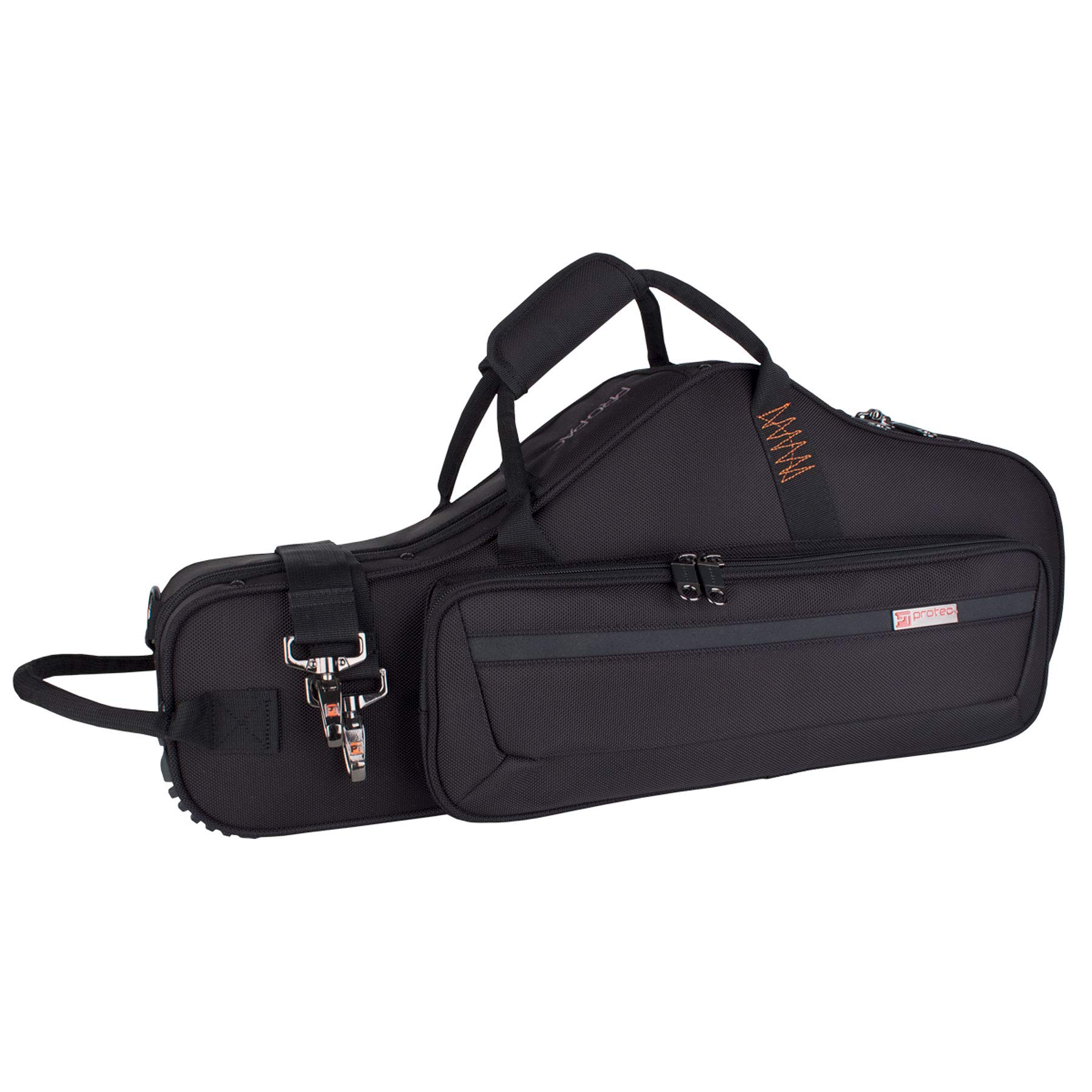 Protec Alto Saxophone Contoured PRO PAC Case with Flute Pocket, Black, Model PB304CT