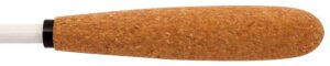 king david 12wtck 12-inch baton white - tapered cork handle