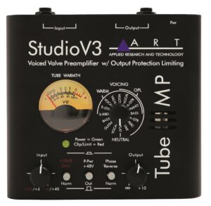 art tubempstv3 variable valve voicing tube mic preamp with limiter