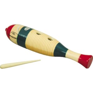 rhythm band traditional wood guiro with scratcher