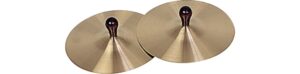 rhythm band brass cymbals with knobs 7" pair with handles