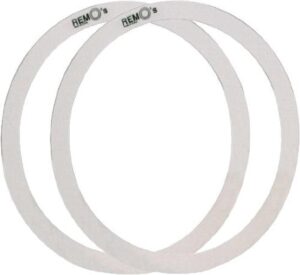 remo ro0014-00 drum muffler dampening 1-inch and 1.5-inch snare drum rings (pair)