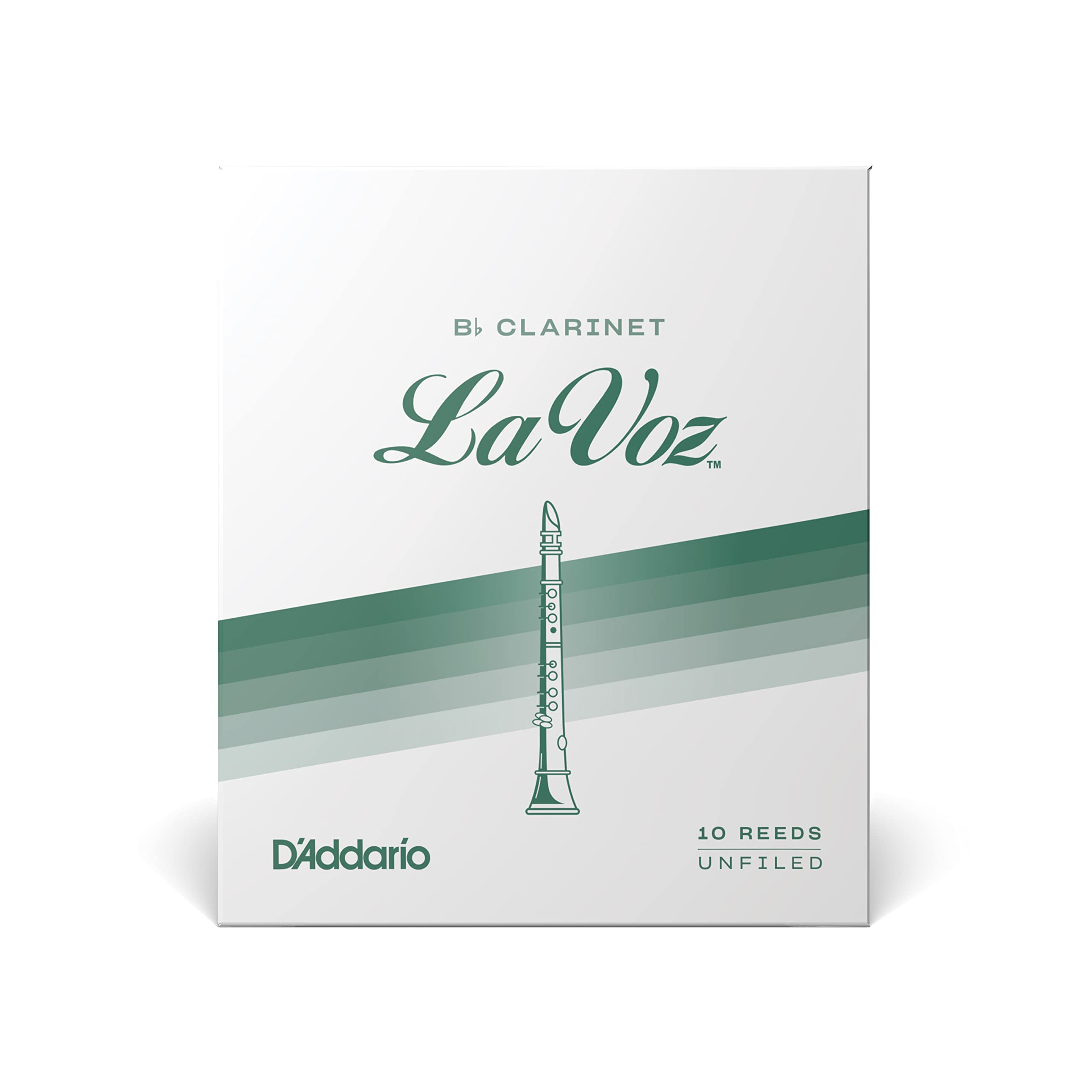 D'Addario La Voz Bb Clarinet Reeds, Strength Medium, 10-pack - RCC10MD