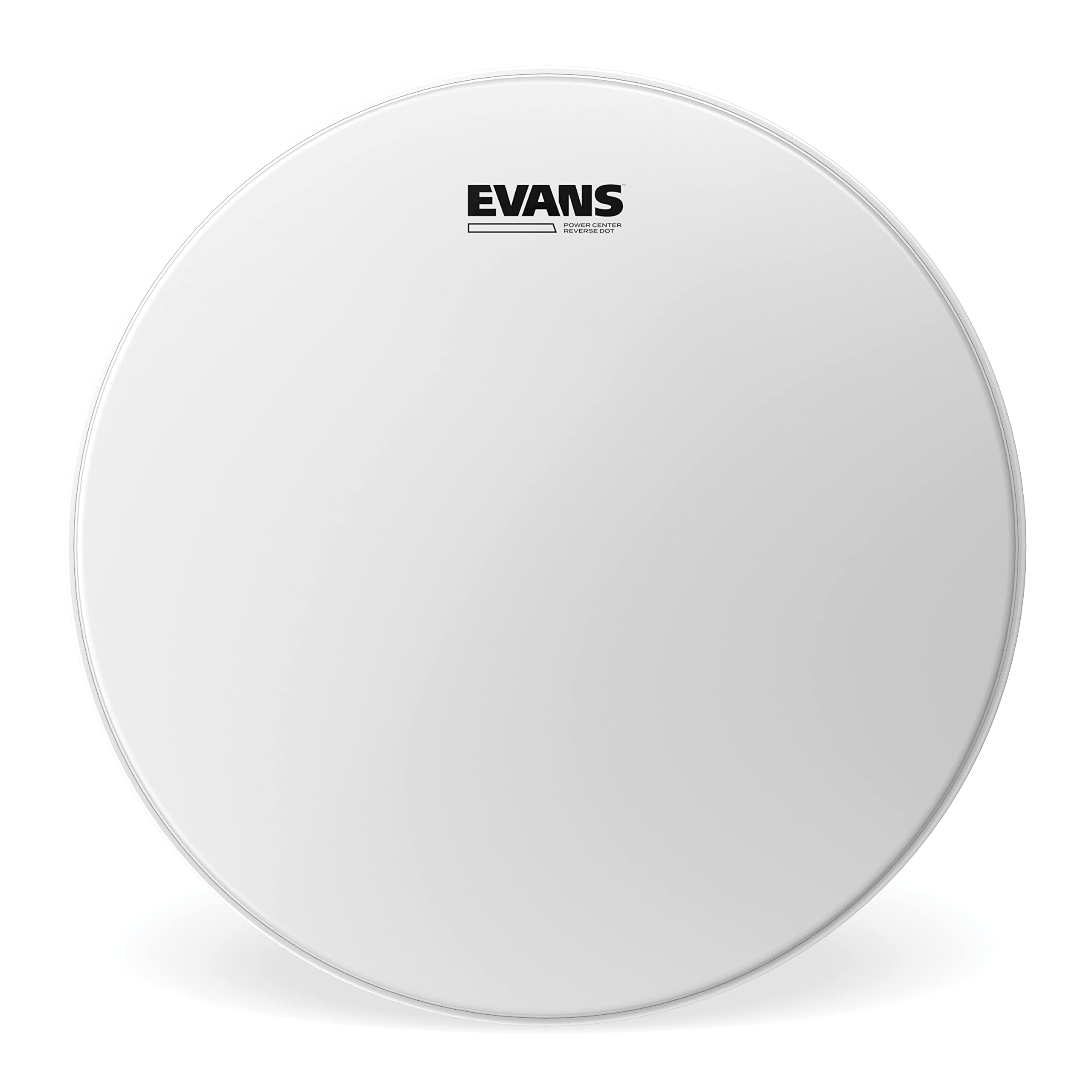 Evans Power Center Reverse Dot Snare Drum Head - 14 Snare Drum Head - Featuring Reverse Dot for Durability, Focus, Attack - Coated with 10mil Ply - 14 Inch