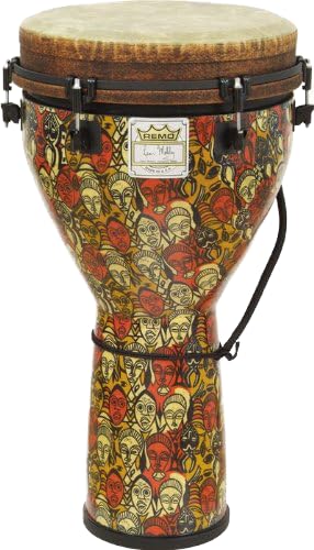 REMO Djembe, MONDO(TM), Key-Tuned, 12" x 24", SKYNDEEP® FIBERSKYN®, Contour Tuning Brackets, Multi-Mask Finish