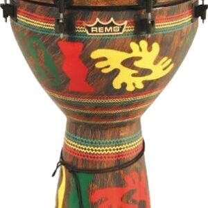 REMO Djembe, MONDO(TM), Key-Tuned, 12" x 24", SKYNDEEP® FIBERSKYN®, Contour Tuning Brackets, Multi-Mask Finish