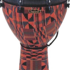 REMO Djembe, MONDO(TM), Key-Tuned, 12" x 24", SKYNDEEP® FIBERSKYN®, Contour Tuning Brackets, Multi-Mask Finish