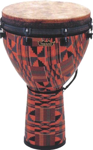 REMO Djembe, MONDO(TM), Key-Tuned, 12" x 24", SKYNDEEP® FIBERSKYN®, Contour Tuning Brackets, Multi-Mask Finish