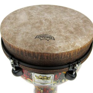 REMO Djembe, MONDO(TM), Key-Tuned, 12" x 24", SKYNDEEP® FIBERSKYN®, Contour Tuning Brackets, Multi-Mask Finish