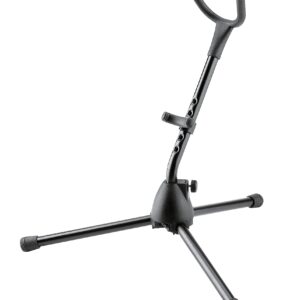 K&M König & Meyer Saxophone Tripod Stand 14300.000.55 | Stable Secure Adjustable/Folding Stand For Eb Alto /Bb Tenor Sax | Lightweight & Compact | Flex Upper Support | Made in Germany | Black