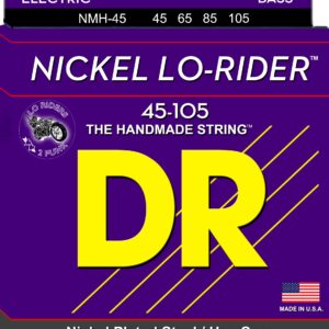 DR Strings Nickel Lo-Rider - Nickel Plated Hex Core Bass 45-105