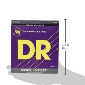 DR Strings Nickel Lo-Rider - Nickel Plated Hex Core Bass 45-105