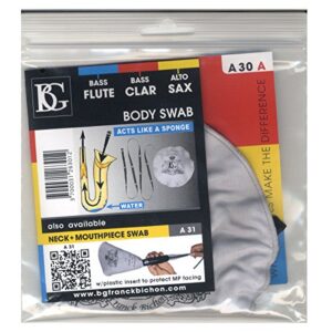 BG(0002698761) BG-A30A Instrument Swab for Alto Sax & Bass Clarinet Saxophone Cleaning and Care Product (A30A)