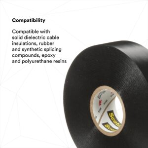 3M Scotch Vinyl Electrical Tape Super 88, 3/4 in x 44 ft, Black, 1 roll, Premium Grade, Rubber Resin Adhesive, PVC Backing, All-Season Heavy Duty Electric Tape