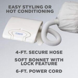 Conair Bonnet Hair Dryer, Soft Portable Bonnet Style Hair Dryer