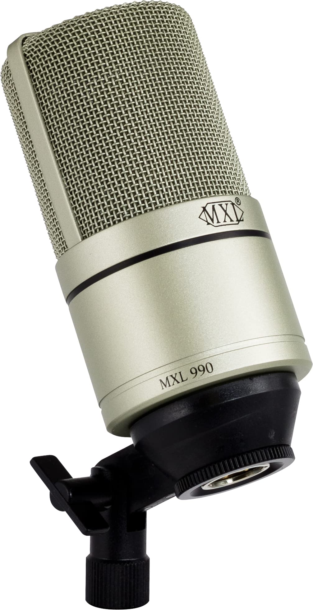 MXL 990/991 Large and Small Diaphragm Condenser Microphone Bundle Project/Home Studio Recording | XLR | Cardiod (Champagne)