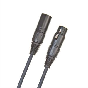 d'addario xlr cable - microphone cable - shielded for noise reduction - xlr male to xlr female - classic series balanced mic cable - 25 feet/7.62 meters - 1 pack