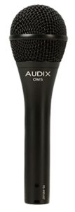 audix om5 hypercardioid handheld dynamic vocal microphone for stage singers - black