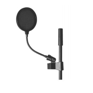 on-stage asvs4-b 4" microphone pop filter with clothes-pin style clip