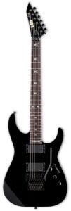 esp ltd kh-602 signature series kirk hammett electric guitar with case, black