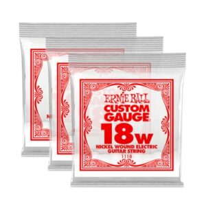 ernie ball nickel wound single guitar strings 3-pack .018 gauge 3-pack