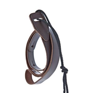 d'addario accessories leather mandolin strap - mandolin accessories - cradle style - brown