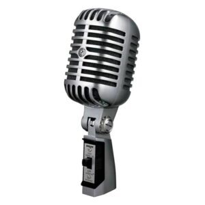 shure 55sh series ii iconic microphone - vintage style, rich sound quality, rugged construction, shock-mounted noise reduction for vocals & instruments-perfect for live performances & studio recording