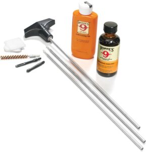 hoppe's no. 9 cleaning kit with aluminum rod, universal .22-.225 caliber rifle/pistol (packaging may vary)