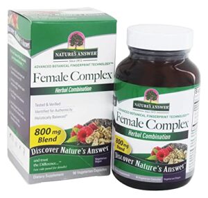 nature's answer female complex | high strength dietary supplement | vegetarian & vegan (90 capsules)