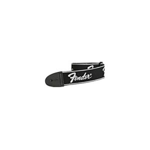 fender running logo guitar strap, 2in, black