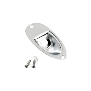 fender electric guitar part stratocaster jack ferrule - chrome