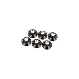 fender pure vintage skirted amp knobs, black (pack of 6)