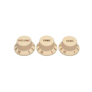 fender knobs one volume, two tone, vintaged