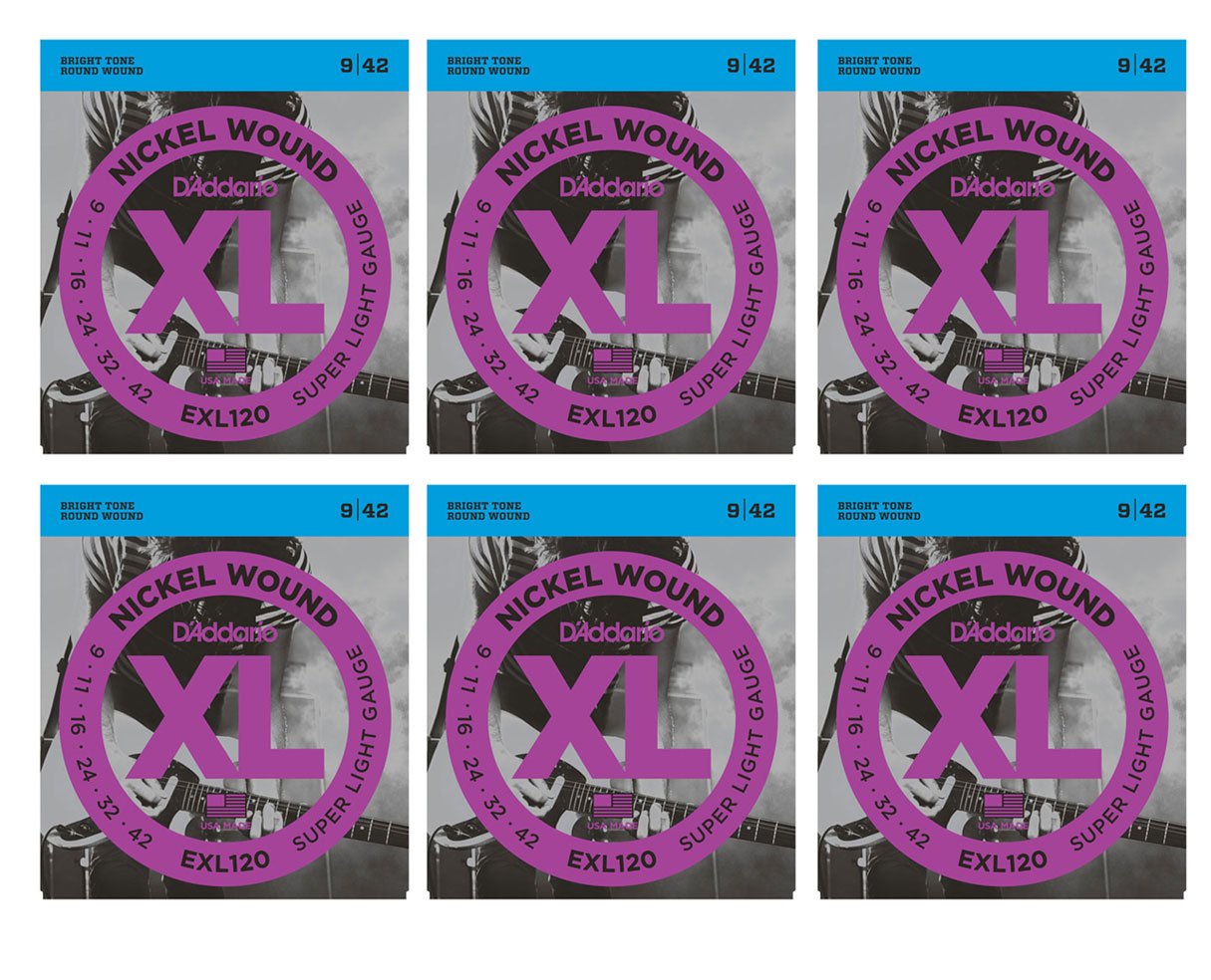 D'Addario EXL120 Super Light Electric Guitar Strings - 6 pack