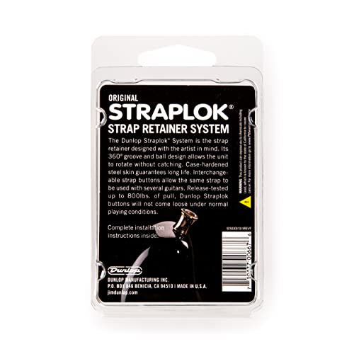 Dunlop SLS1103BK Straplok® Original Strap Retainer System, Black