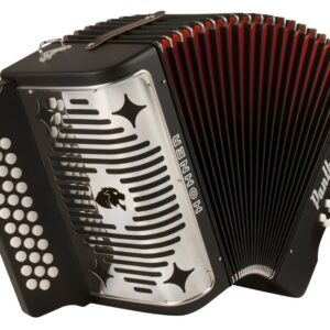 Hohner Panther G/C/F 3-Row Diatonic Accordion - Black