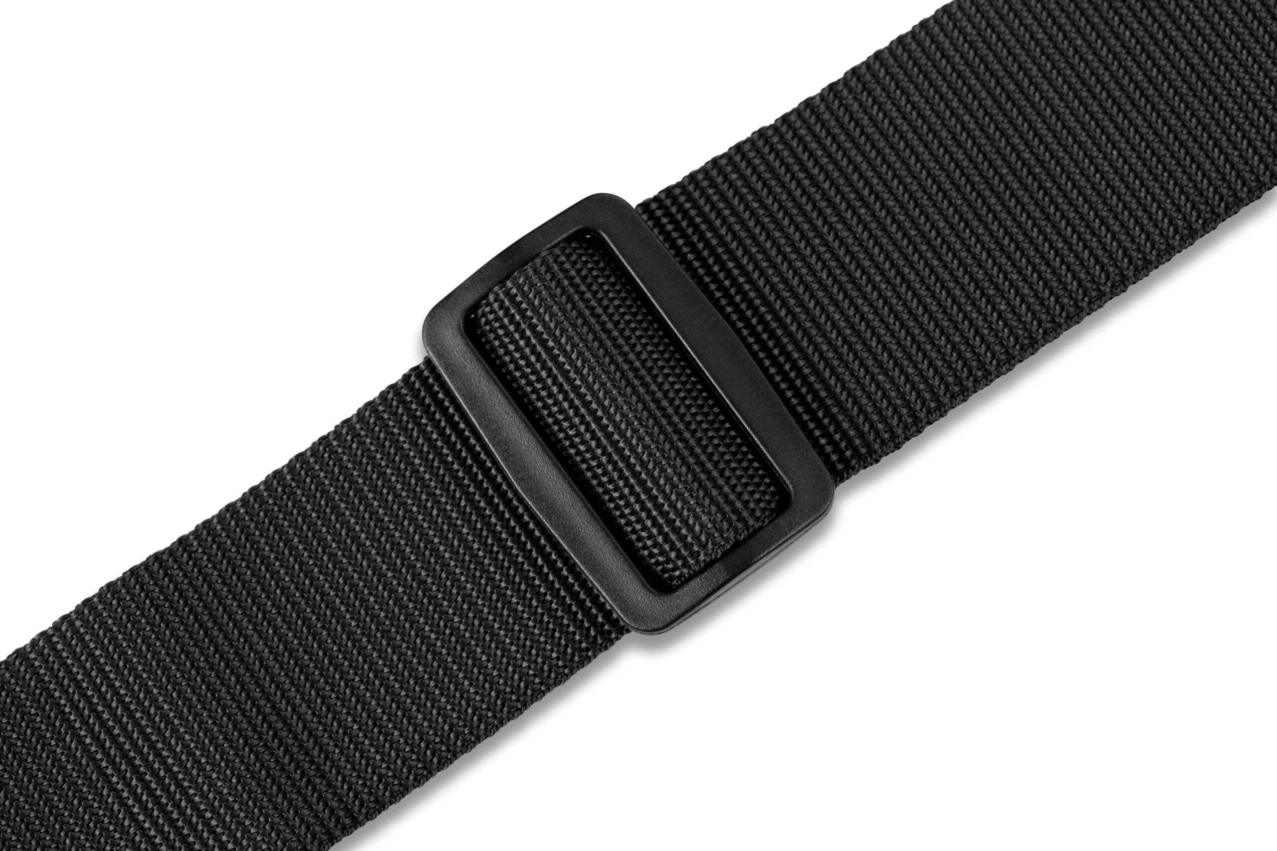 Levy's Leathers 2" Polypropylene Guitar Strap with Genuine Leather Ends and Tri-glide Adjustment; Black (M8POLY-BLK)