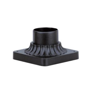 westinghouse 6790100 pedestal mount for post lantern, textured black finish on cast aluminum