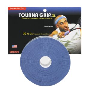 unique tourna grip, xl, original dry feel tennis grips (30 grips)