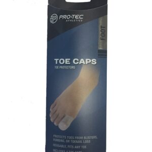 Pro-Tec Athletics Womens Cap Toenail Protection, Clear, Pack Of 4 US