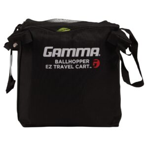 gamma sports ez travel cart pro, ball hopper with premium carry case, holds 120 pickleball balls or 150 tennis balls, compact cart bag, tennis, pickleball, racquet sports equipment, beztb00