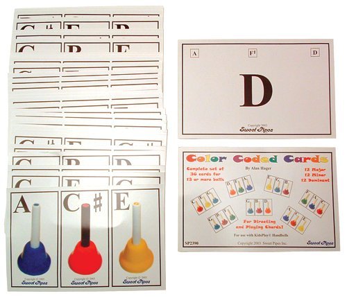 Set of 36 Color Coded Chord Cards (for use with Kidsplay Kid's Handbells)