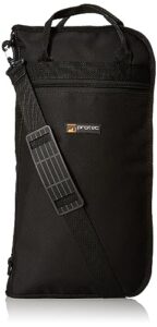 protec deluxe series drum mallet bag for up to 20 pairs of sticks, model (c340) , black