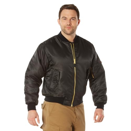 Rothco MA-1 Flight Jacket, L, Black