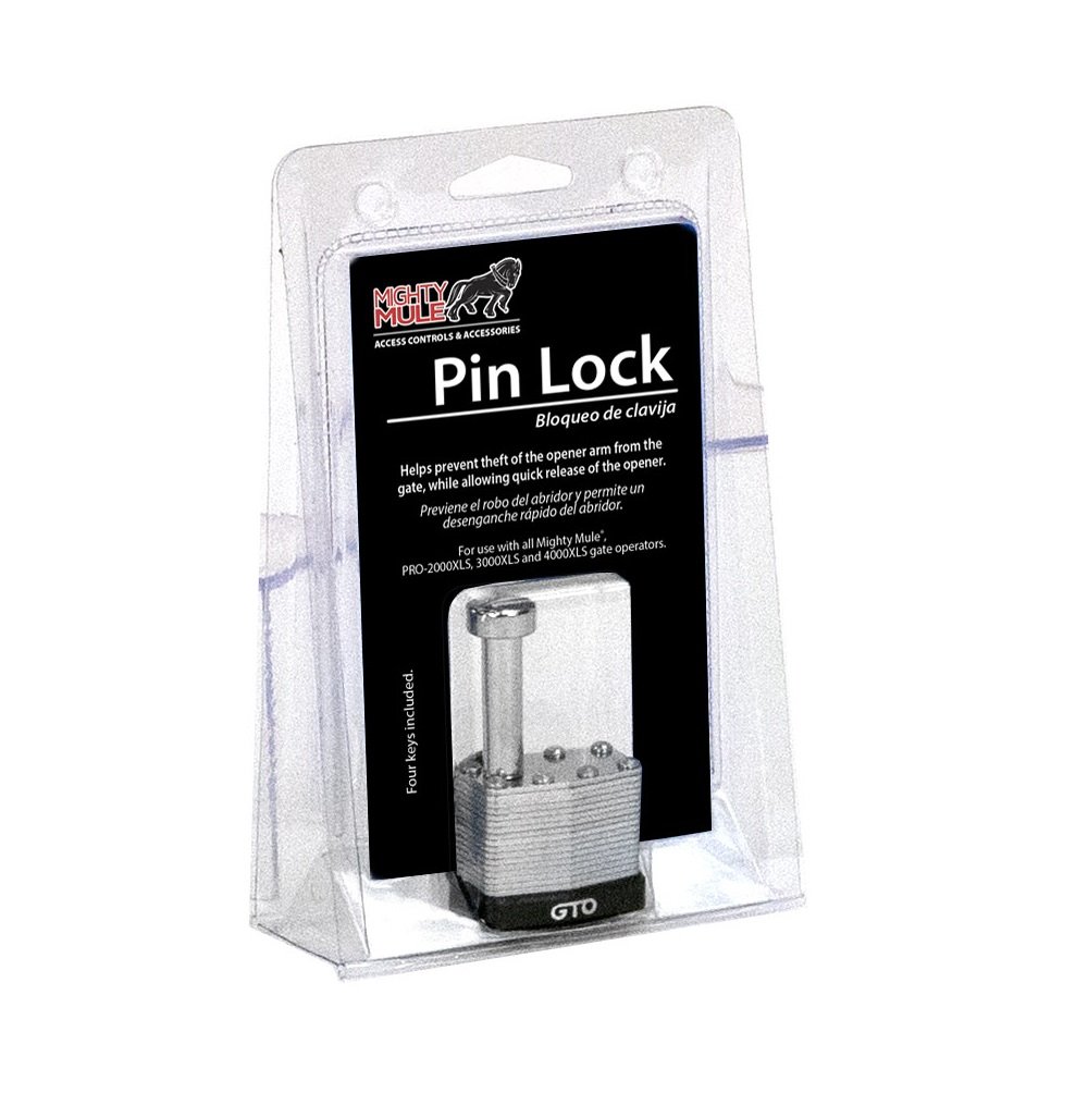 Mighty Mule Gate Operator Security Pin Lock (FM133), Silver